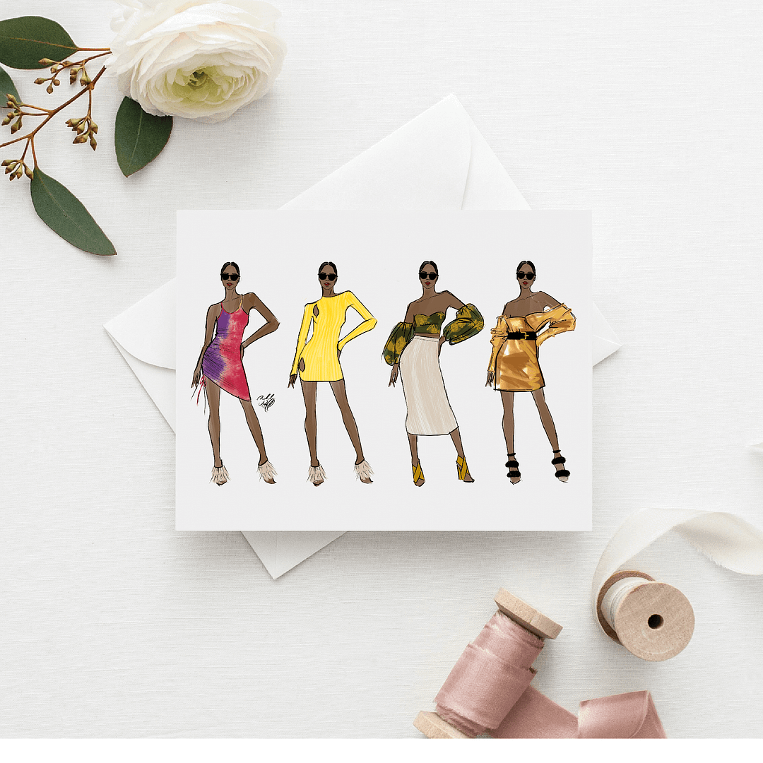 Additional Stationery Cards (Set of 10 FLAT NOTE CARDS) - Nicole Updegraff